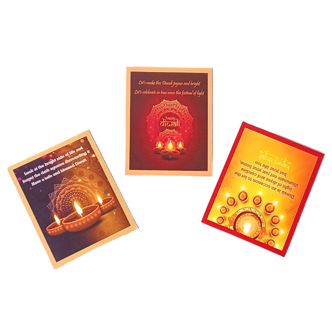 A301 Happy Diwali Rectangle Card Tags – Vinayak De Food Mart