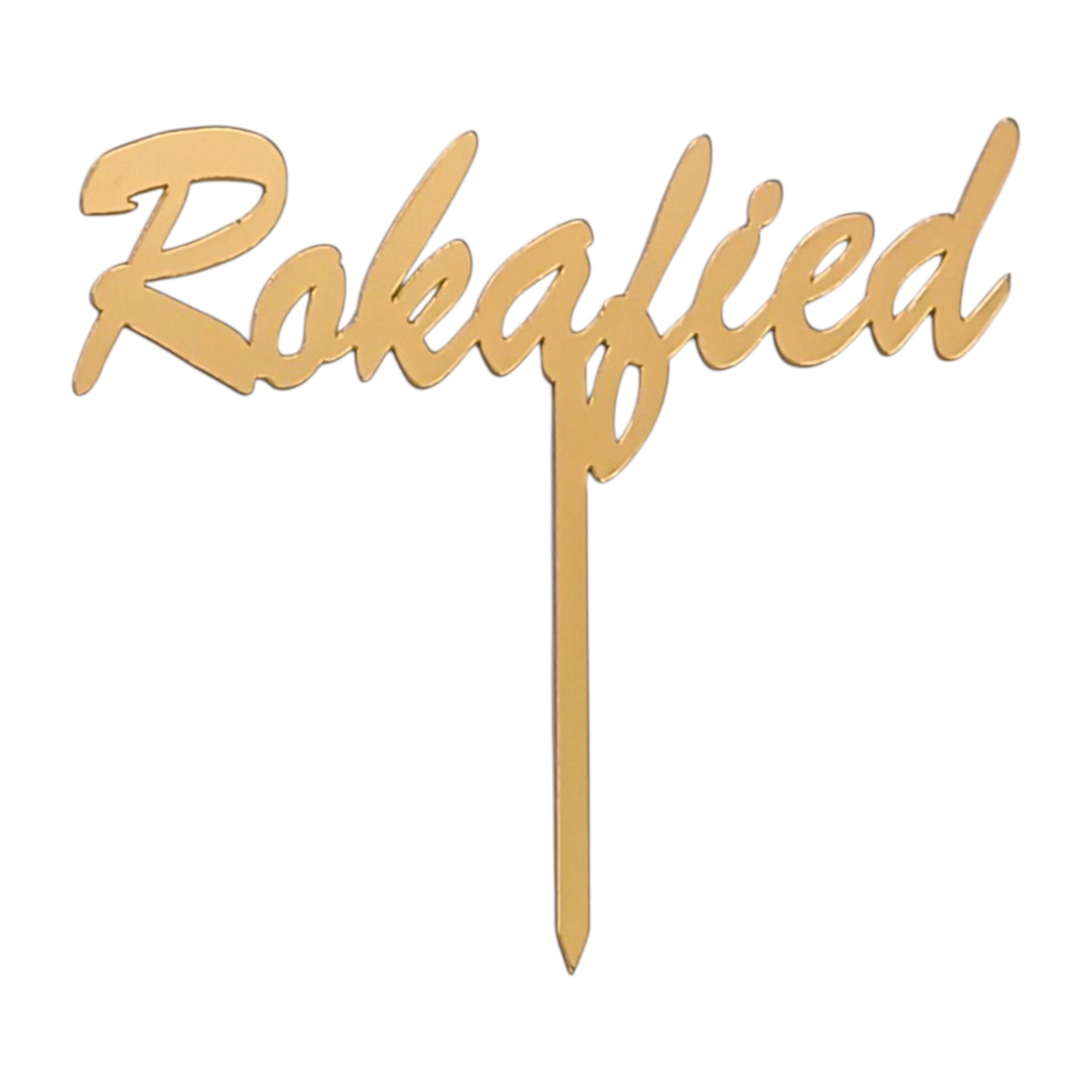 D901 Rokafied Golden Acrylic Large Cake Topper – Vinayak De Food Mart