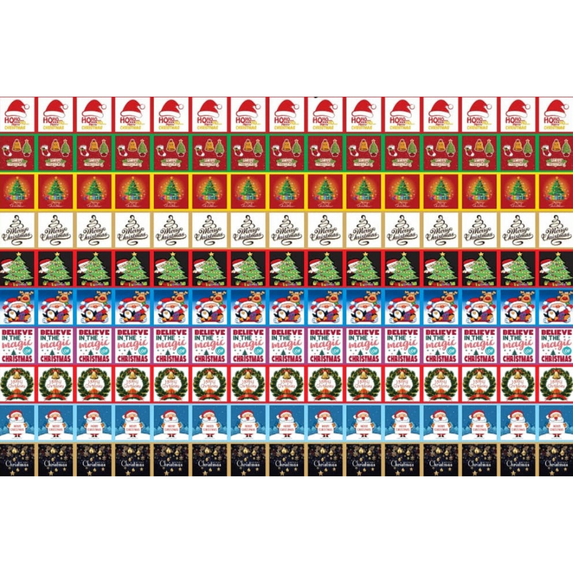 Merry Christmas Choco Square Stickers – Vinayak De Food Mart