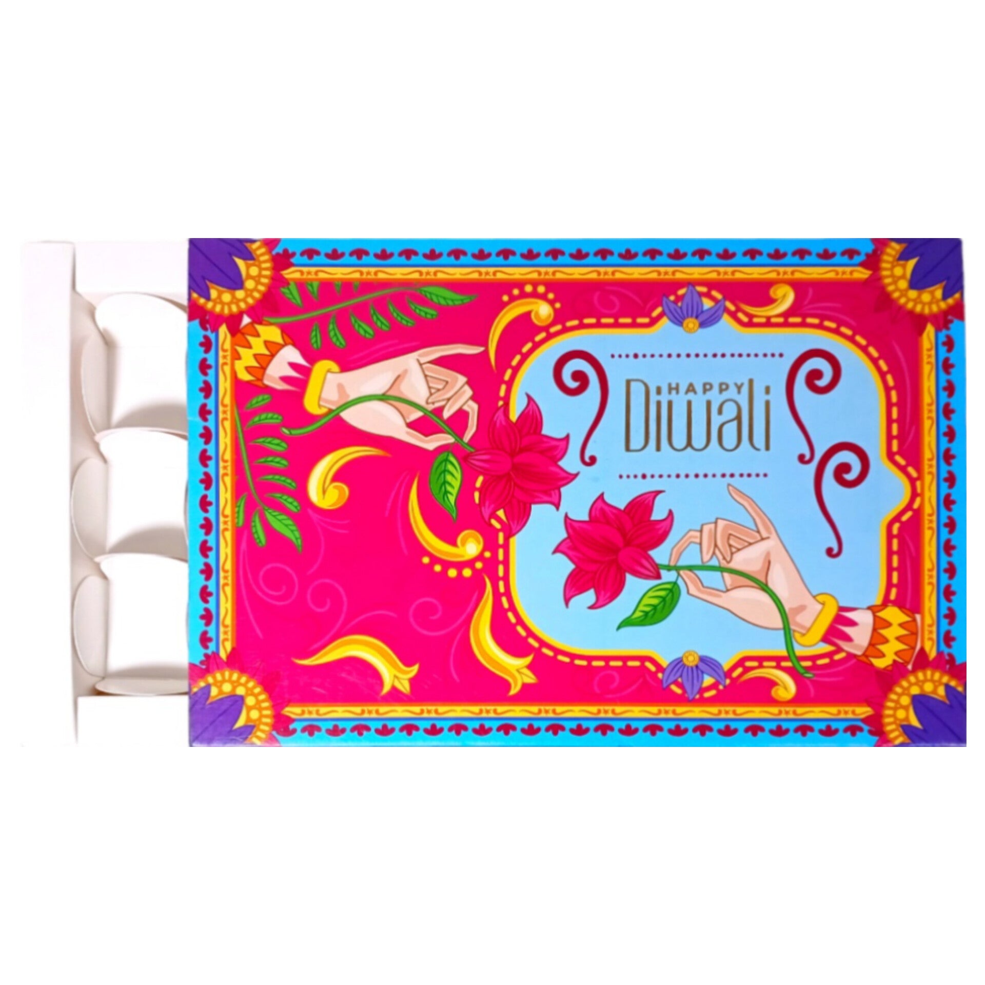 M337 18 Cavity Happy Diwali Pink Lotus Chocolate Box – Vinayak De Food Mart