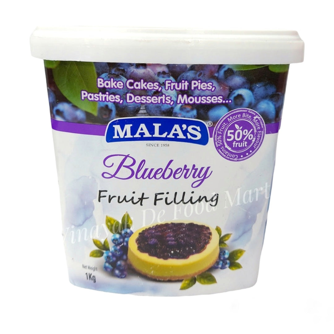 Blueberry Fruit Filling: Mala's 1 Kg – Vinayak De Food Mart