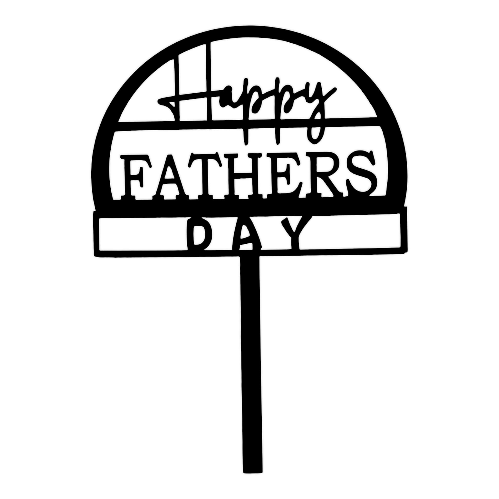 D825 Happy Father's Day Black Acrylic Cake Topper – Vinayak De Food Mart